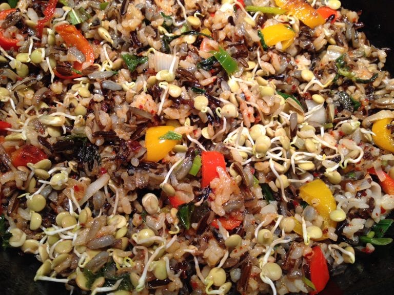 Fried Wild Rice with Mint and Lentil Sprouts - Simply Natural Gourmet ...