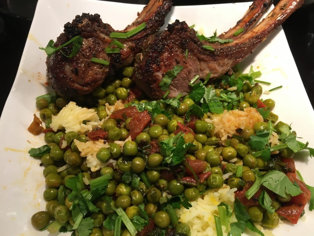 Green Pea Sabzi with Lamb and Basmati - Simply Natural Gourmet Cookbook