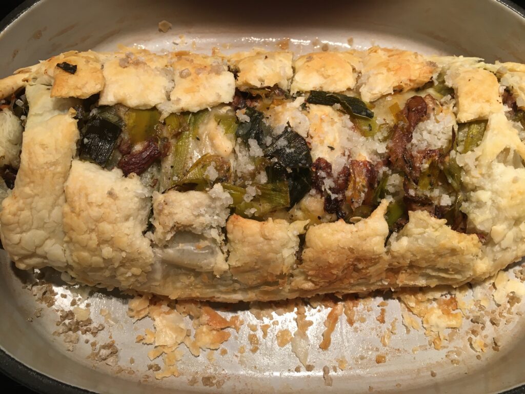 Savory Leek and Mushroom Pastry Roll - Simply Natural Gourmet Cookbook