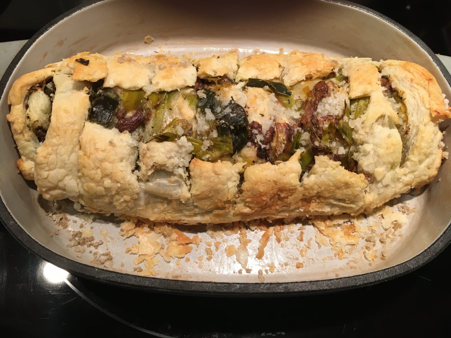 Savory Leek and Mushroom Pastry Roll - Simply Natural Gourmet Cookbook