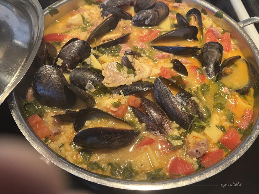 Paella with Portuguese Style Mussels - Simply Natural Gourmet Cookbook
