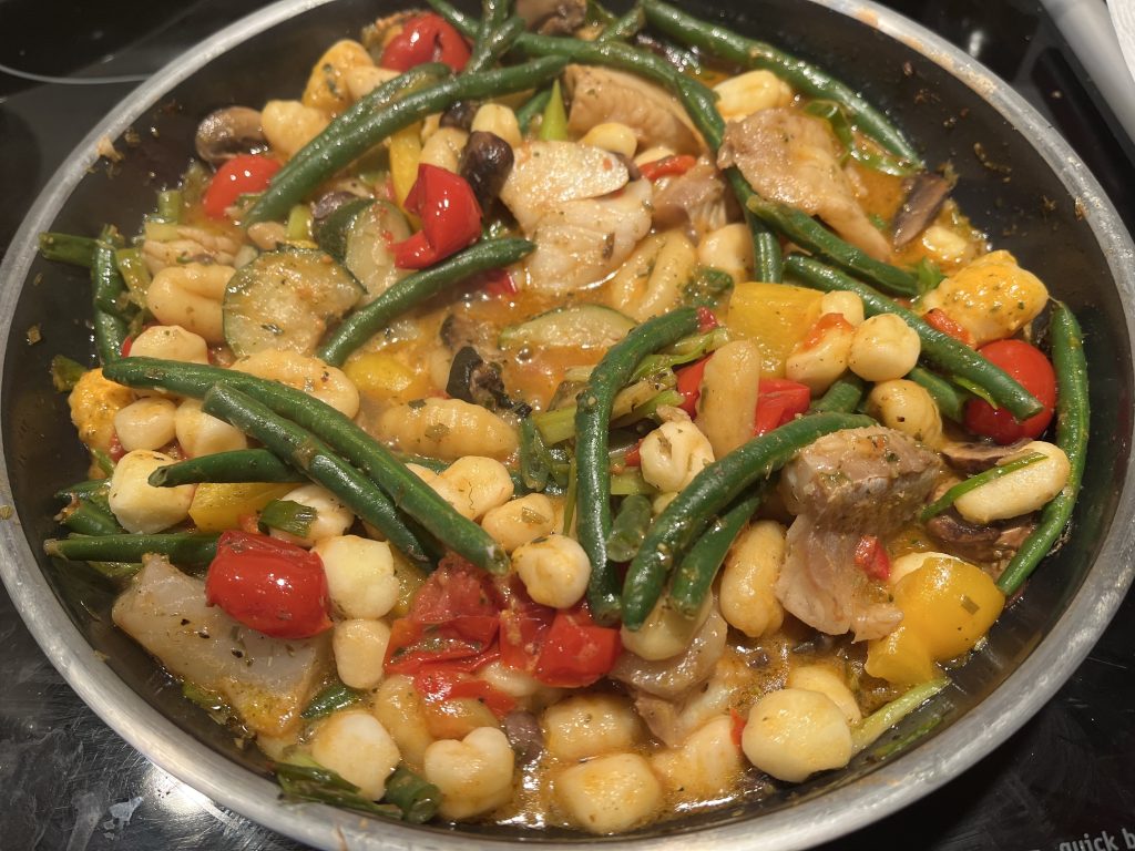 One Pot Cod Fish and Gnocchi - Simply Natural Gourmet Cookbook
