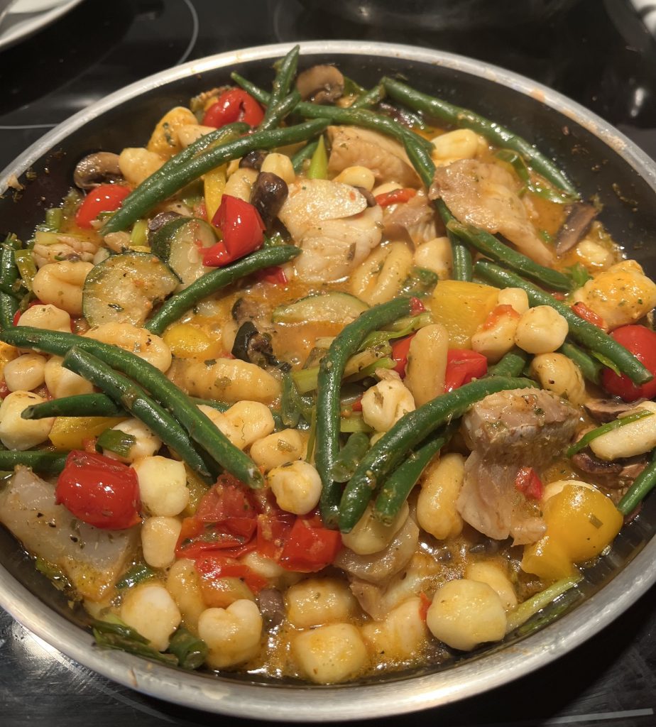 One Pot Cod Fish and Gnocchi - Simply Natural Gourmet Cookbook